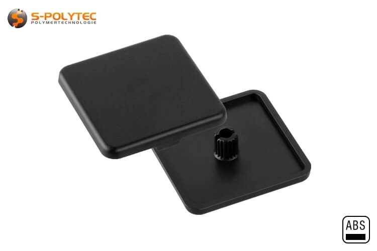 End cap made of ABS in black for construction profiles