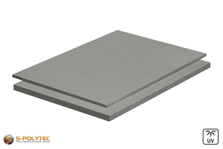 Weatherproof PVC sheets lightgray 2,0 x 1,0 Meter - order