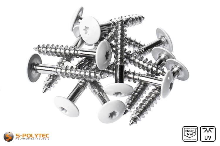 HPL screws in pure white (RAL 9010) from 0,36 € | S-Polytec