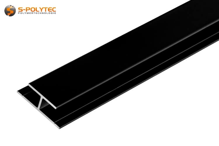 Buy aluminium H-profile in black (RAL9005) online