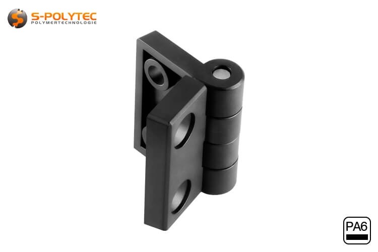 Plastic hinges for construction profiles