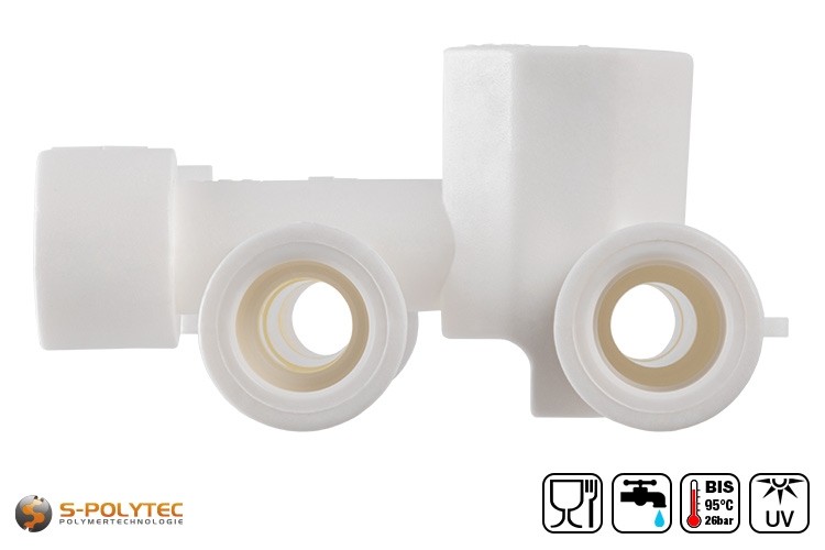 Aqua-Plus PP-R mounting plate for wall fittings in white