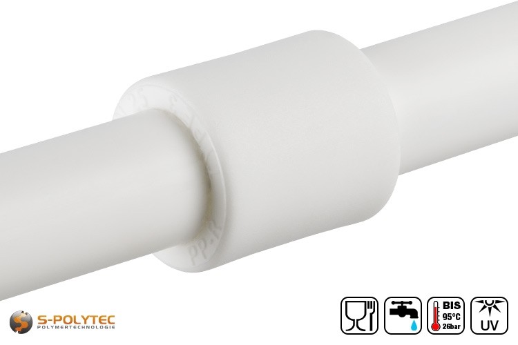 Aqua-Plus PP-R socket in white - From 1 piece | S-Polytec