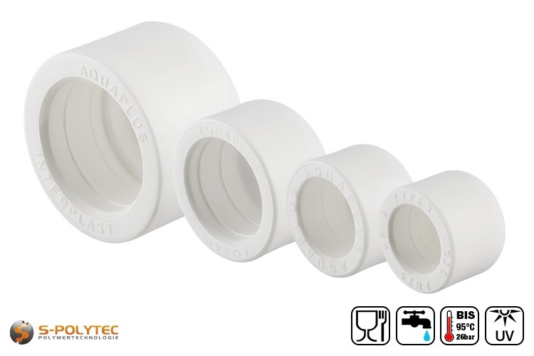 Aqua-Plus PP-R pipe end cap in white | S-Polytec