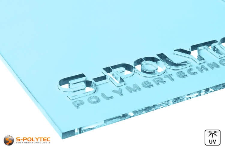 Acrylic glass light blue laser-cut | S-Polytec