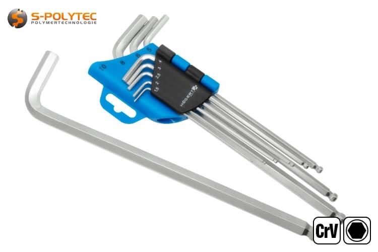 Hexagon key set extra-long (9 pieces)