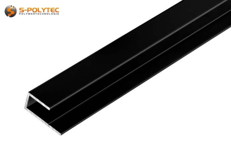 Buy aluminium U-profile in black (RAL9005) online