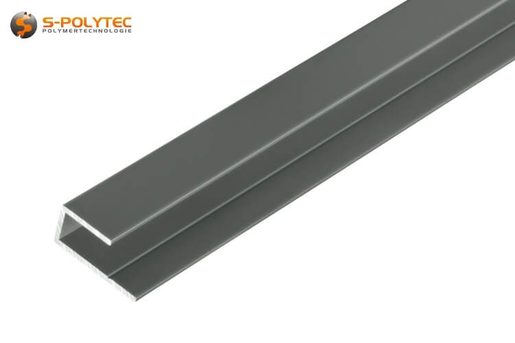 Buy aluminium U-profile in dusty grey (RAL7037) online