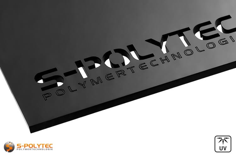 Acrylic glass black laser cut at low cost online | S-Polytec