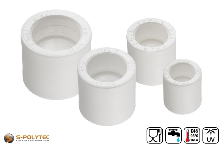 Aqua-Plus PP-R socket in white - From 1 piece | S-Polytec