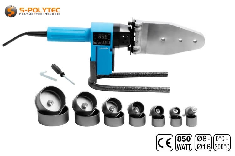 Socket welder 850W in case for pipes Ø16mm - Ø63mm