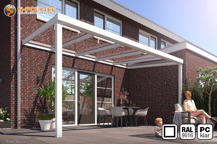 Terrace roof white (polycarbonate clear)